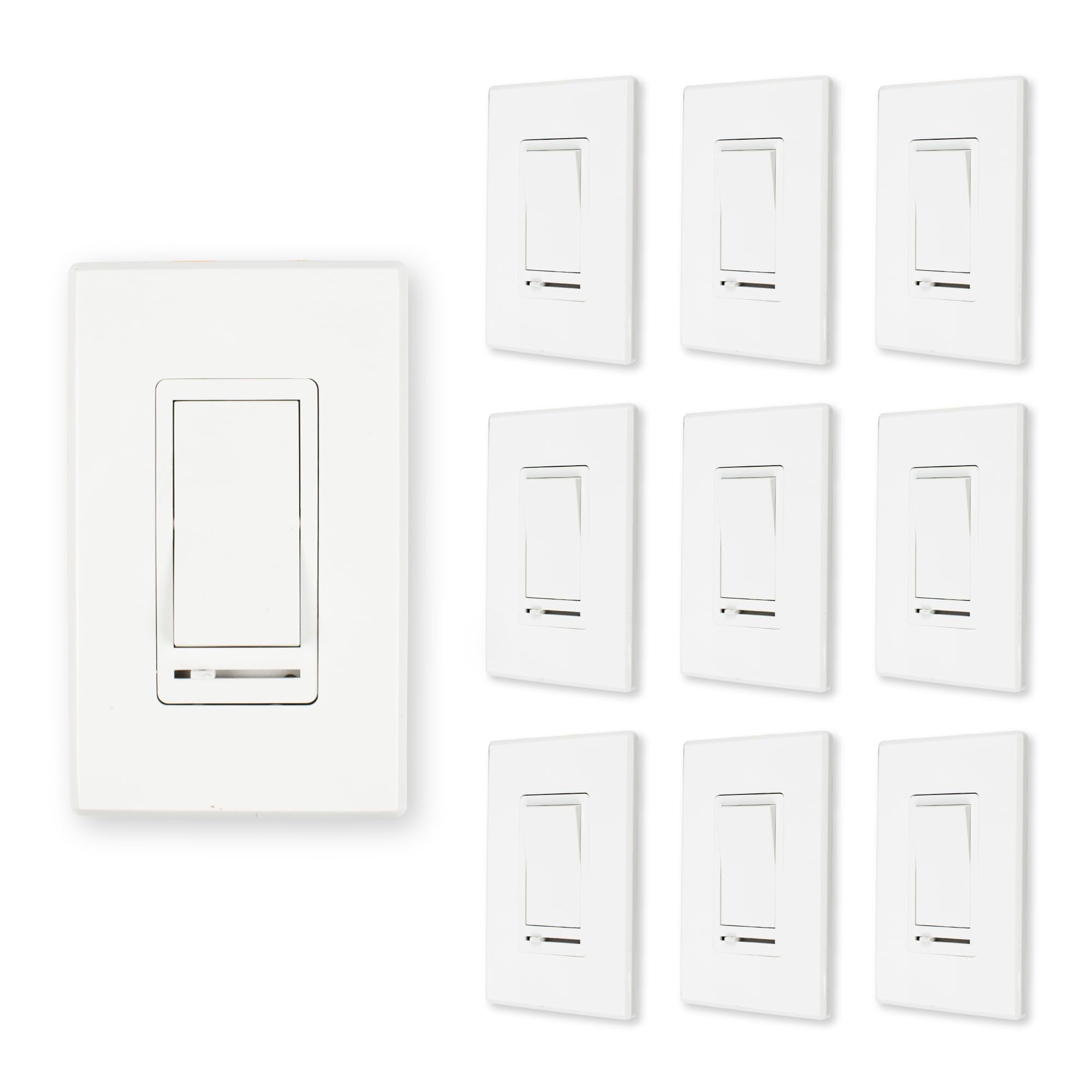 CLEANLIFE Single Pole LED Dimmer Switch - Modern, Low Profile TRIAC ...