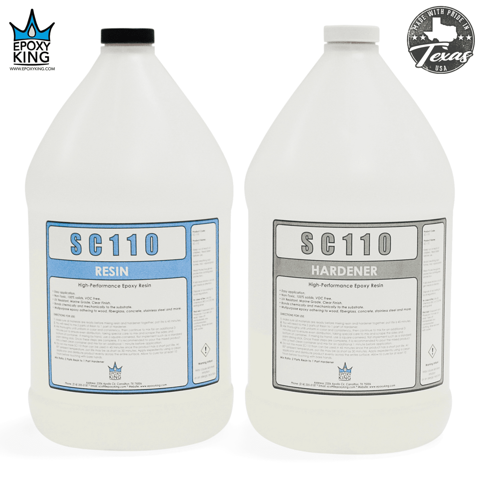CLEAR EPOXY RESIN 1 GALLON KIT * UV RESISTANT * MARINE GRADE * NON ...