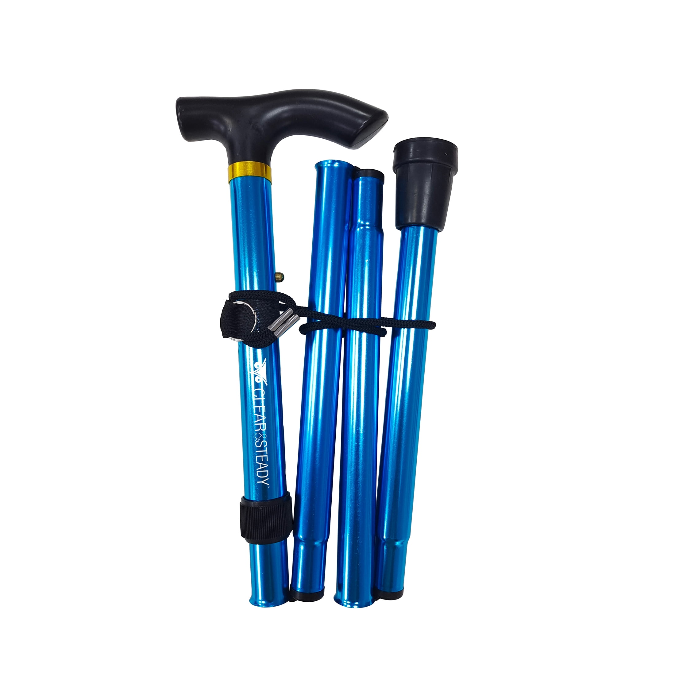 CLEAR&STEADY Walking Cane, Lightweight, Foldable-Cobalt - Walmart.com