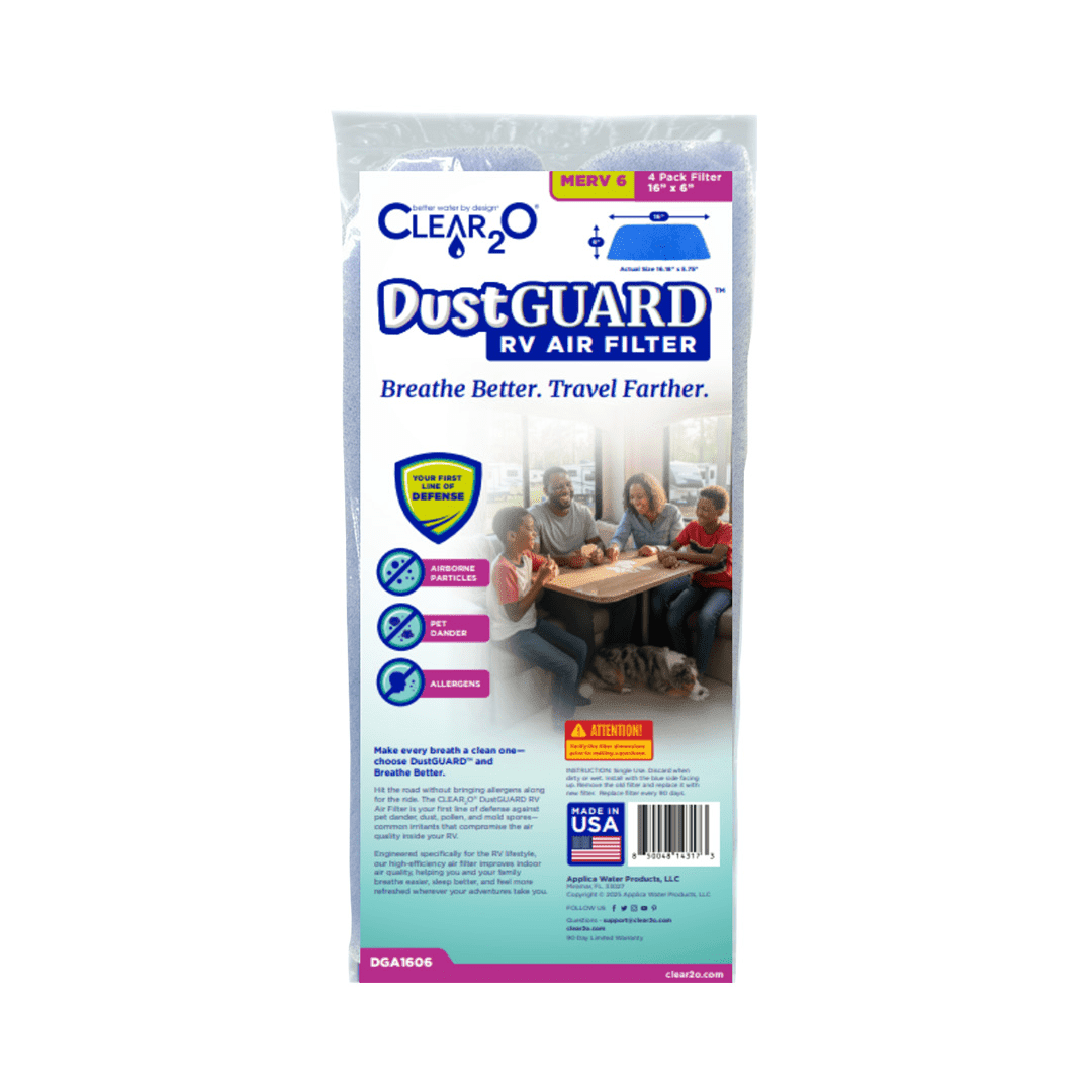 CLEAR2O® DustGUARD™ RV Air Filter 16” x 6” – MERV 6 HVAC Replacement ...