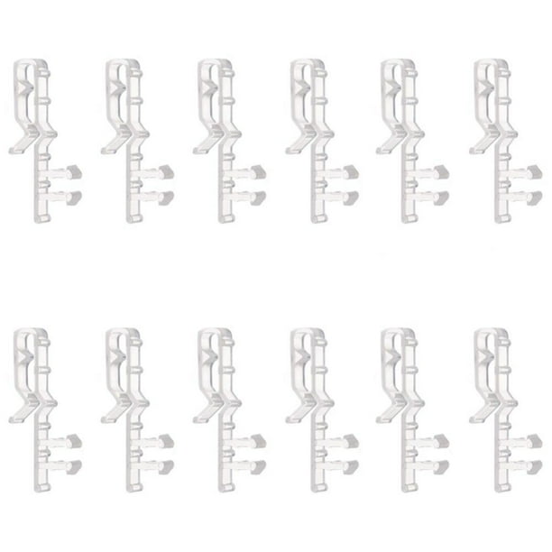 [CLEARANCE]12/20 PCS Mini Blind Valance Clips Clear Plastic Valance ...