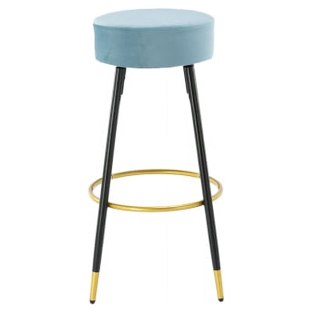 CLEARANCE! Counter Height Bar Stools Set of 2, Velvet Kitchen Stools ...