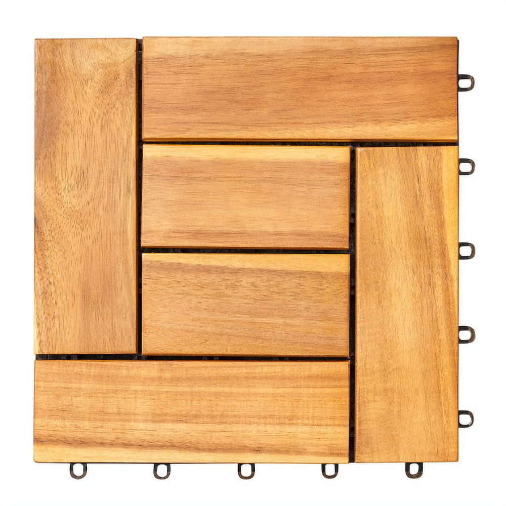CLEARANCE! Interlocking Deck Tiles 10 Pack - Snap Together Wood ...