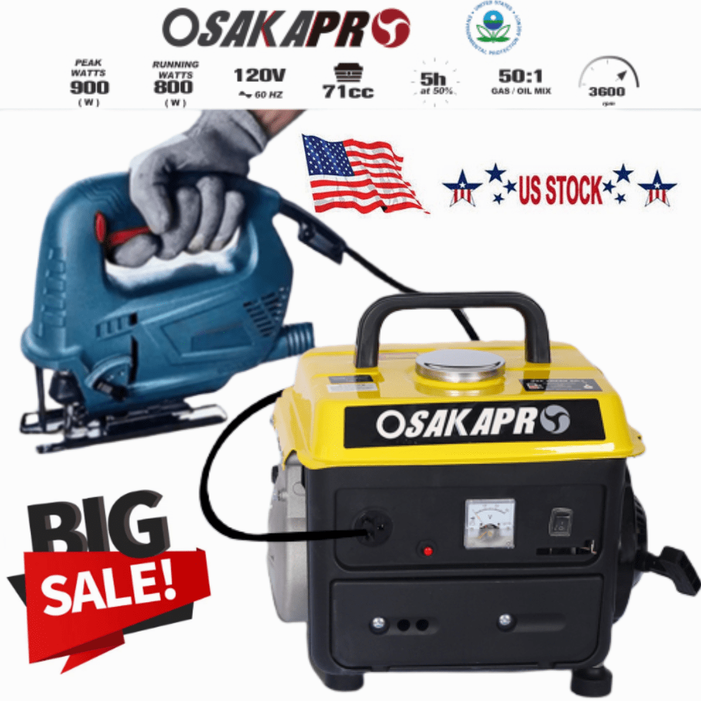 CLEARANCE! Portable Generator, Outdoor generator Low Noise, Gas Powered ...