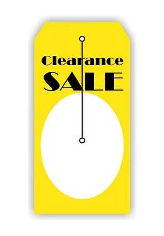 CLEARANCE SALE Slit Hang Tags, Black & Yellow on White, 2.375" x 4.75 ...