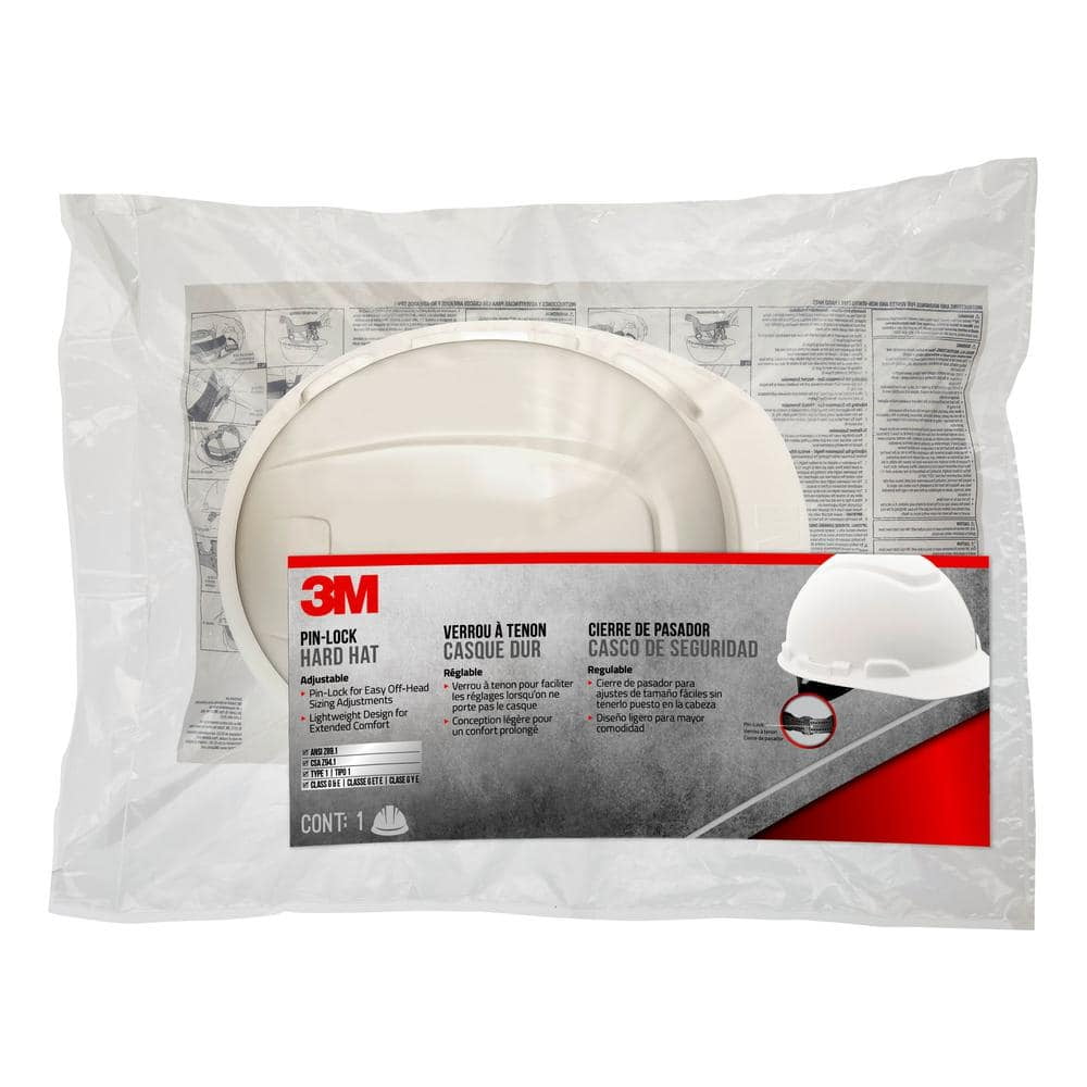 White Non-Vented Hard Hat with Pinlock Adjustment - Walmart.com