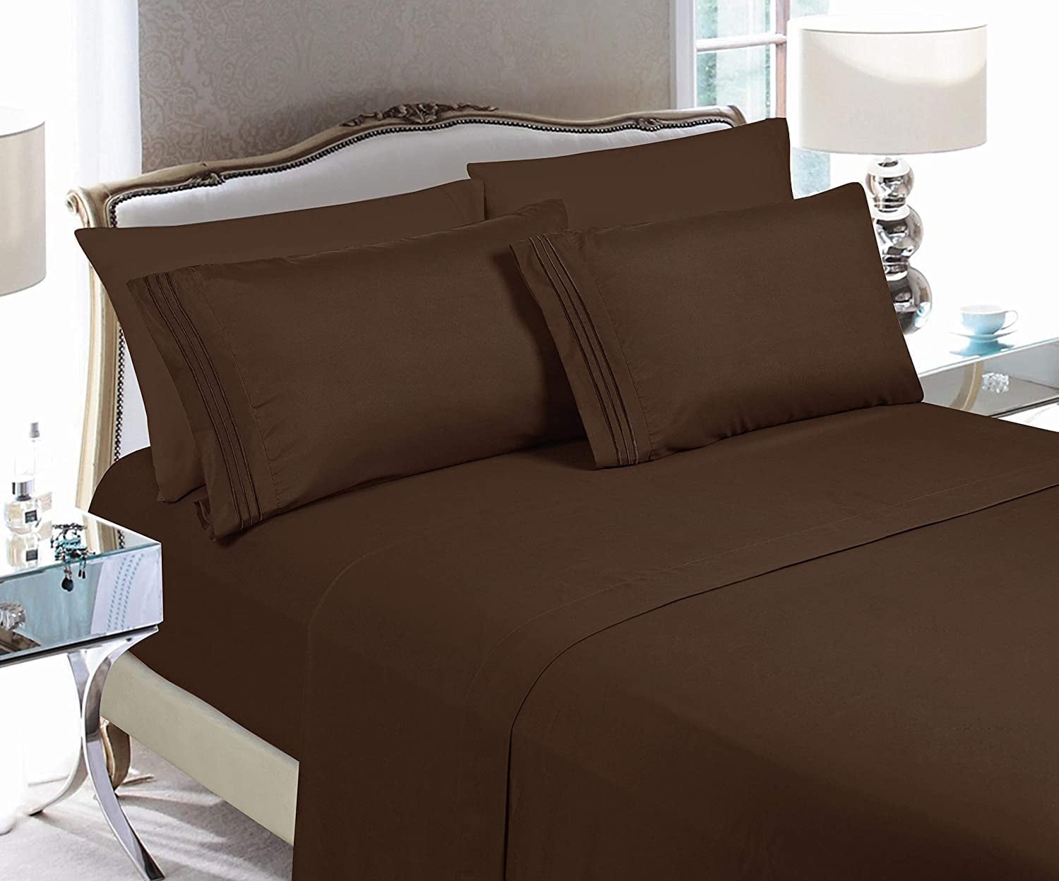 Super Breathable Soft Sheet set, 1500 Series Vibrant Colors, California ...