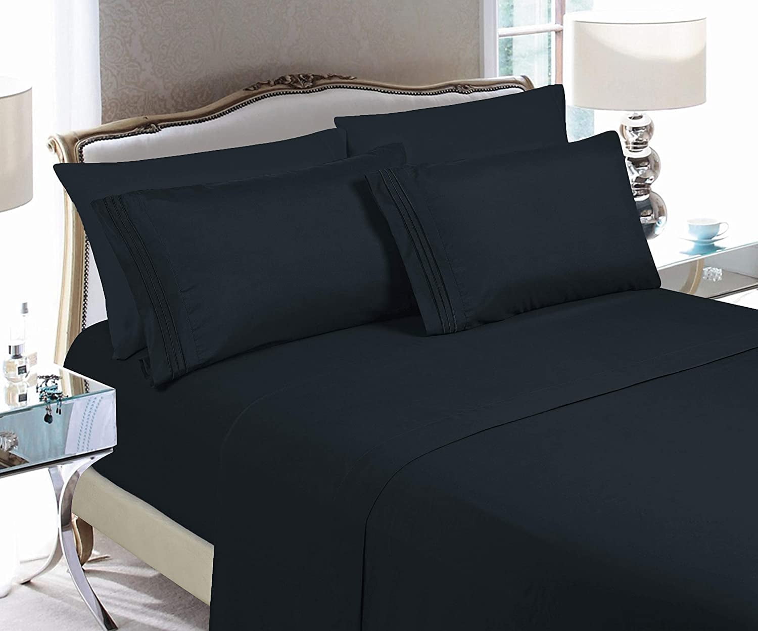 Super Breathable Soft Sheet set, 1500 Series Vibrant Colors, King ...