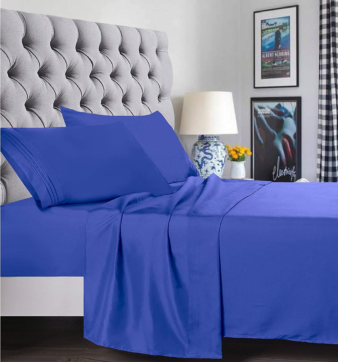 Super Soft 1500 Series Sheet set-King Royal Blue - Walmart.com
