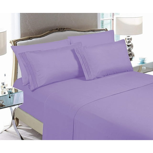 CLEARANCE Super Soft 1500 Series Sheet set, Queen, Lilac - Walmart.com
