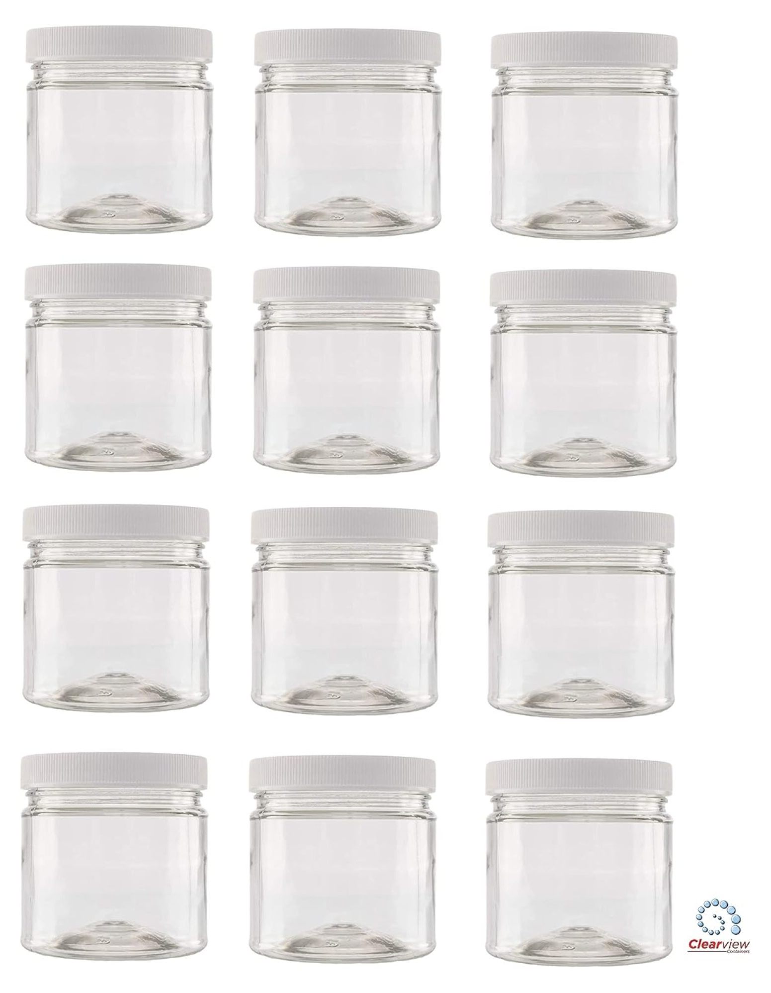CLEARVIEW 1 Cup Plastic Jar - 12 Pack | Containers and Organization (8 ...
