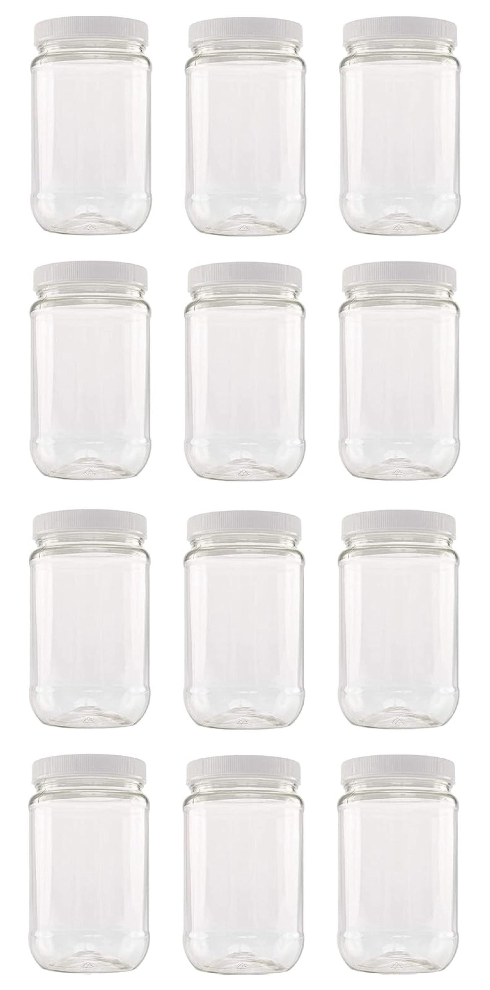 CLEARVIEW 1 Pint Plastic Jar - 12 Pack | Containers and Organization ...