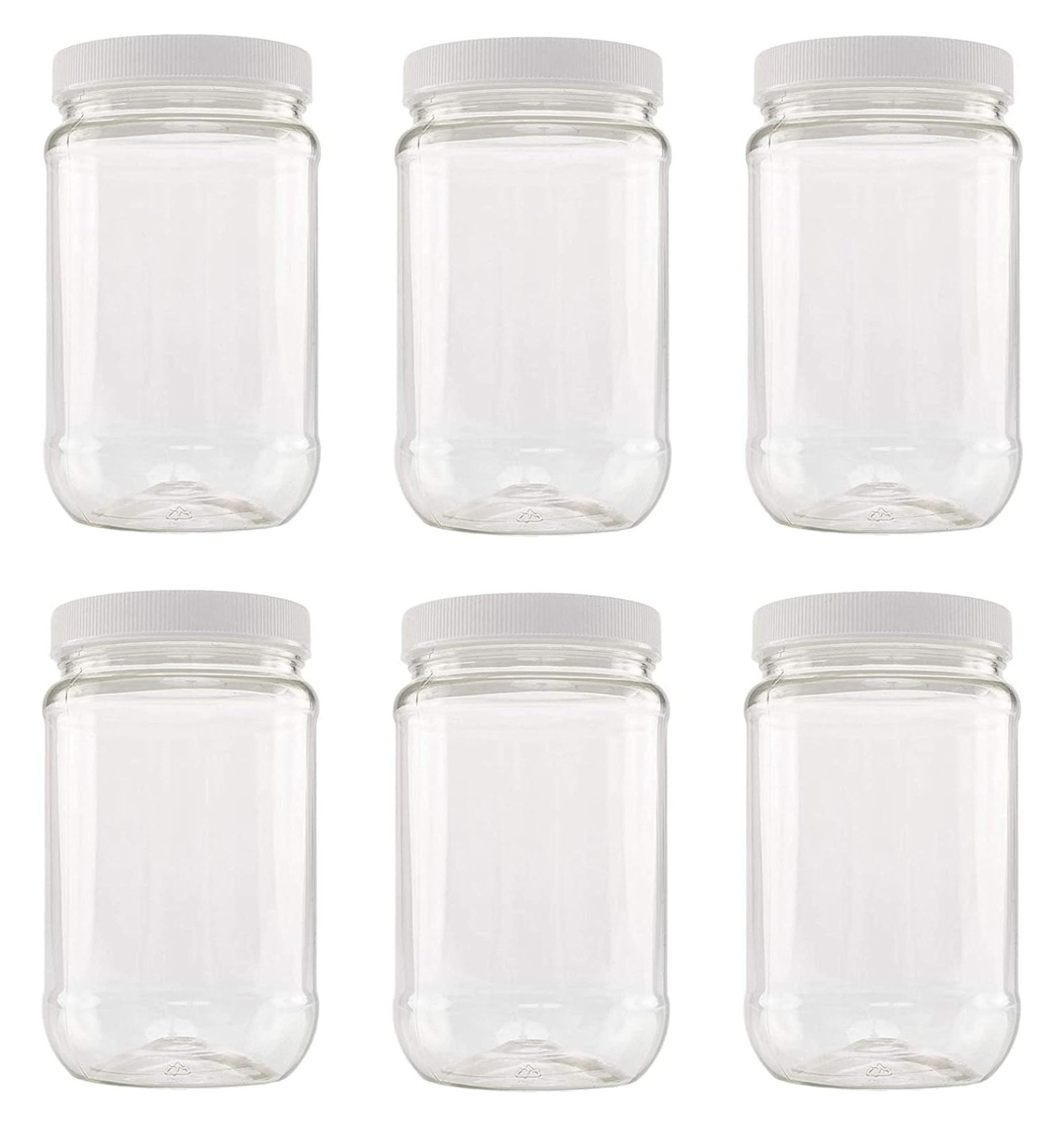 CLEARVIEW 1 Pint Plastic Jar - 6 Pack | Containers and Organization (16 ...