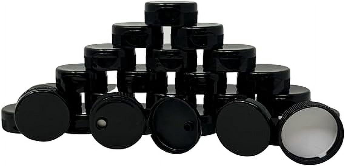 CLEARVIEW CONTAINERS Honey Bear Replacement Lids (38mm Black Flip Top ...