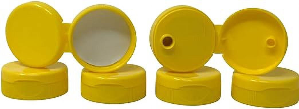 CLEARVIEW CONTAINERS Honey Bear Replacement Lids (38mm Yellow Flip Top ...
