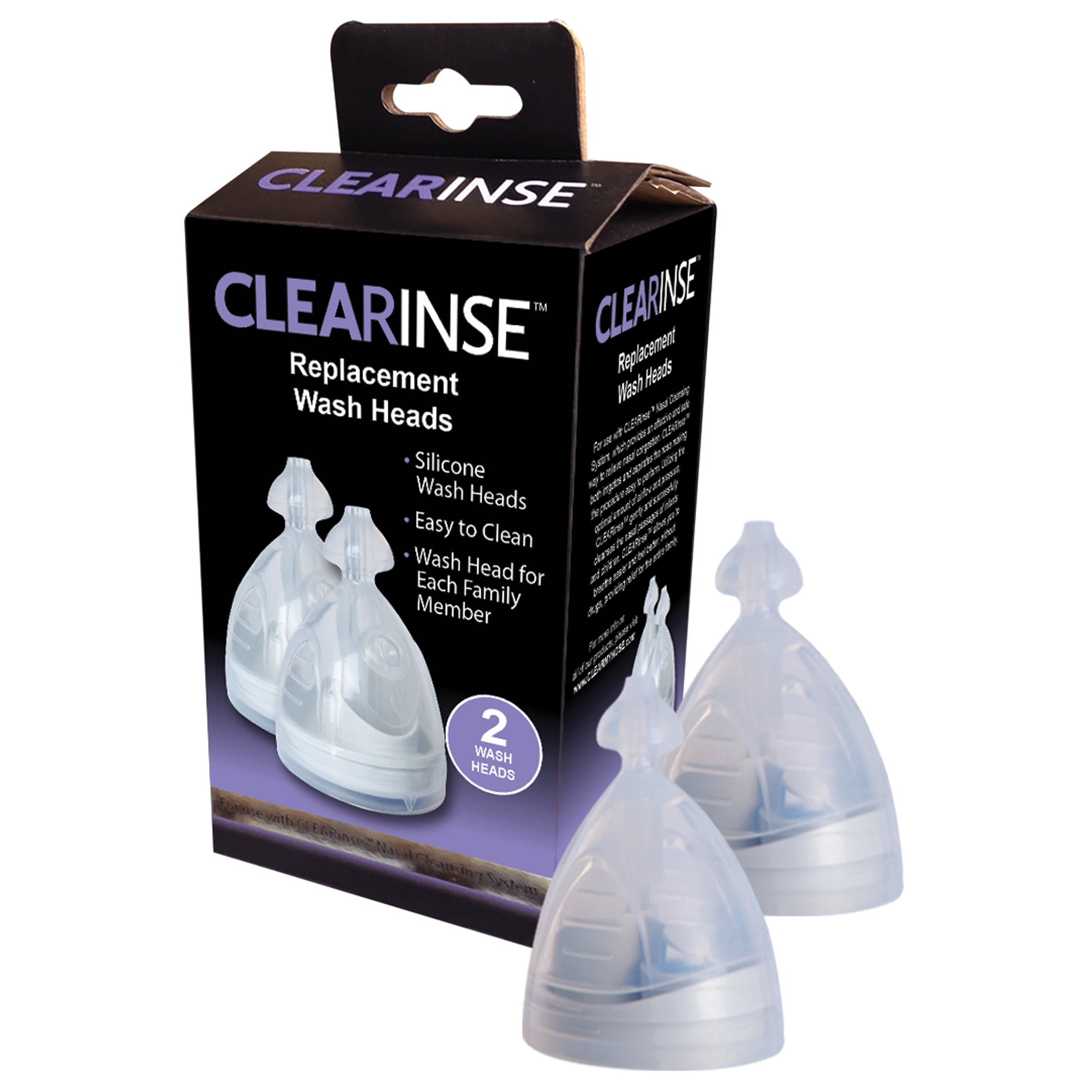 CLEARinse Nasal Aspirator Silicone Wash Heads | 2x Wash Head | One Size ...