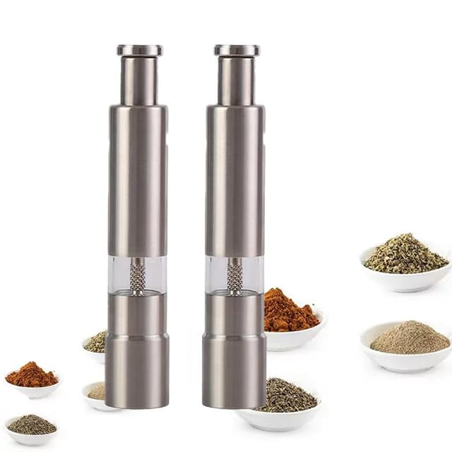 CLEMATIS Stainless Steel Salt and Pepper Miller Grinder Hand Thumb ...