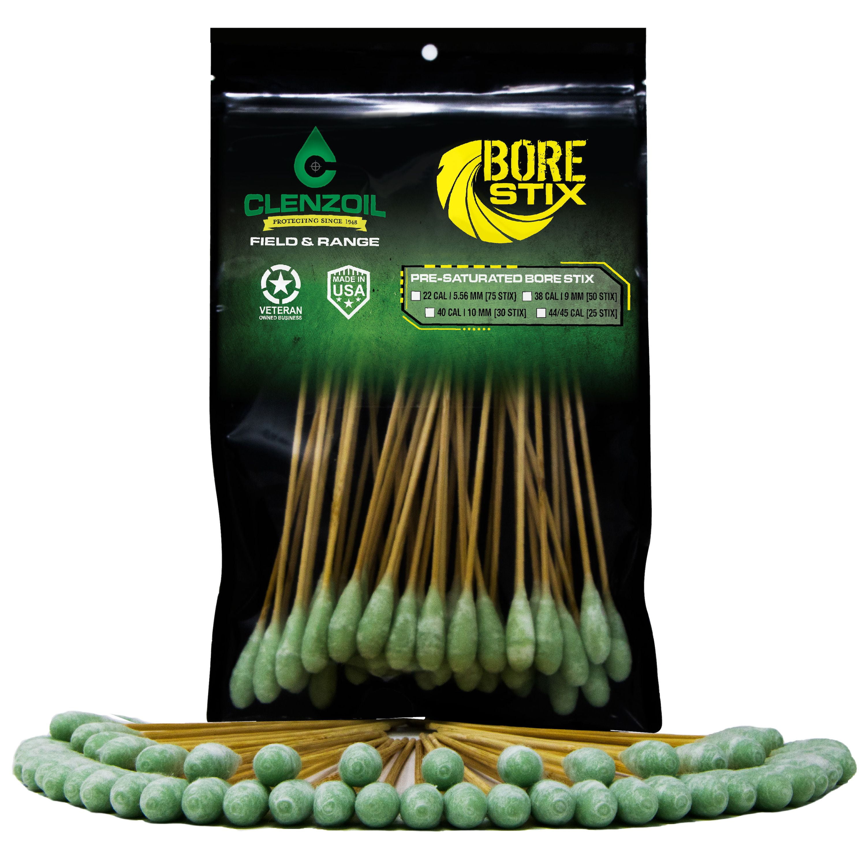 CLENZOIL Field & Range Bore Stix | Pre-Saturated Gun Cleaning Cotton ...