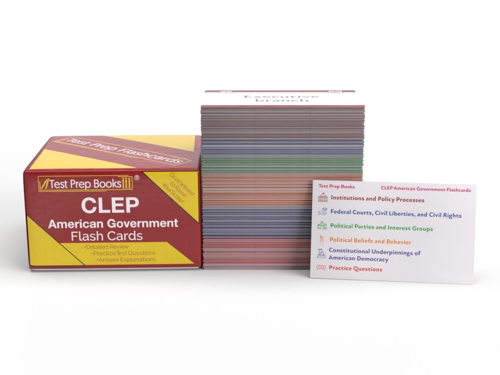 CLEP American Government Study Cards 2025-2026: CLEP American ...