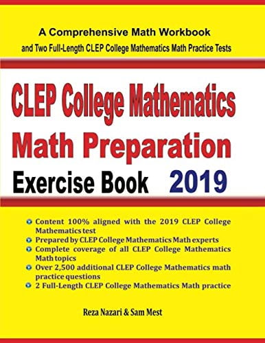 Pre-Owned CLEP College Mathematics Math Preparation Exercise Book: A ...