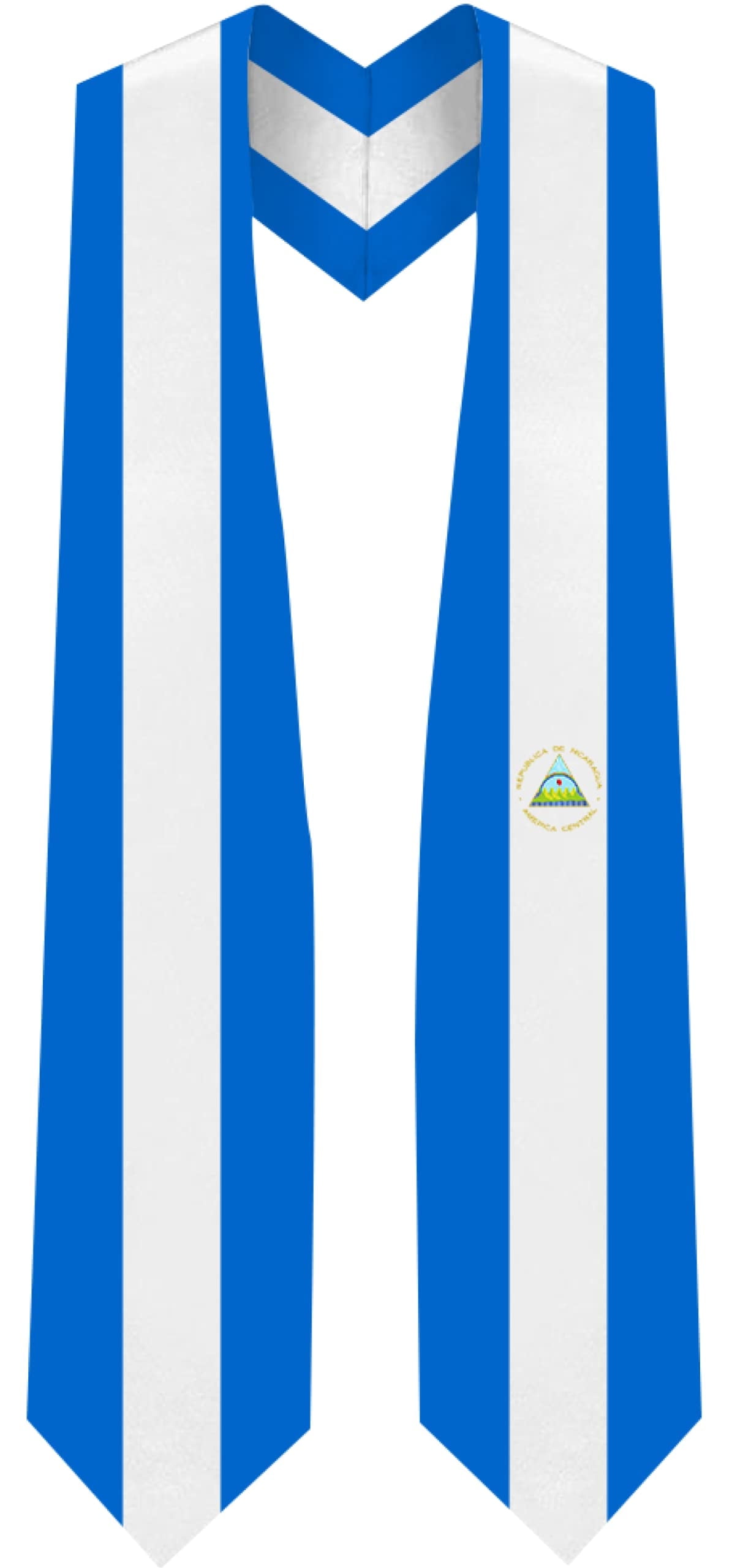 CLERKMANS Flag Graduation Stole - Length & Width Fits All Body Types ...