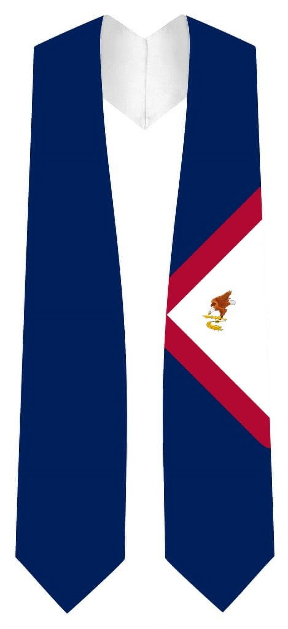 CLERKMANS Flag Graduation Stole - Length & Width Fits All Body Types ...