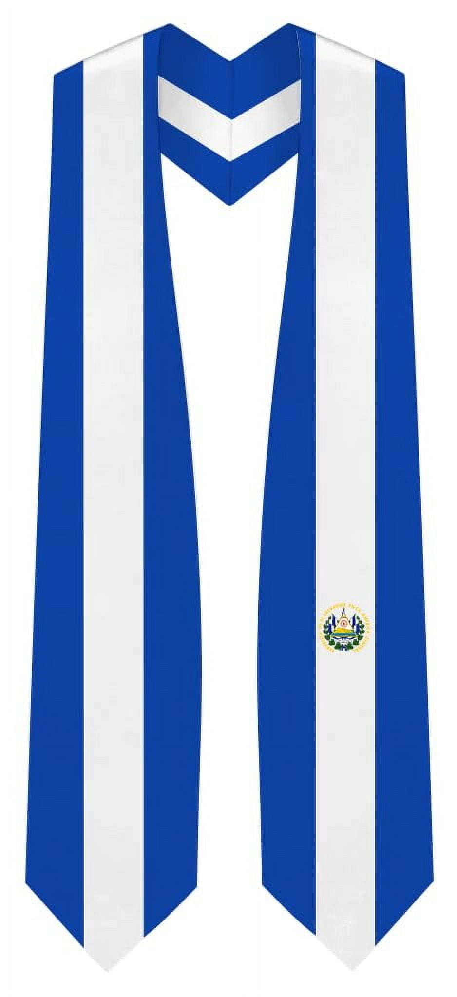 CLERKMANS Unisex El Salvador Flag Graduation Shoulder Sash, Multicolor ...
