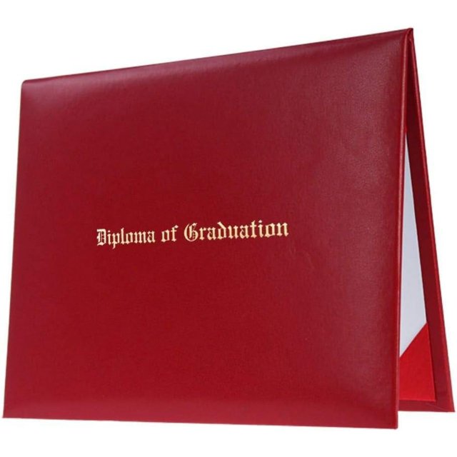 CLERKMANS Leatherette Bound Graduation Diploma and Certificate Cover ...