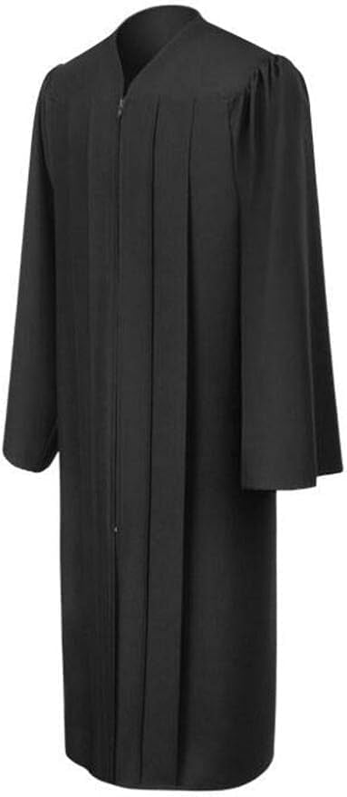 CLERKMANS Unisex Adult Matte Graduation Gown & Robe, Black, 1 PCS ...