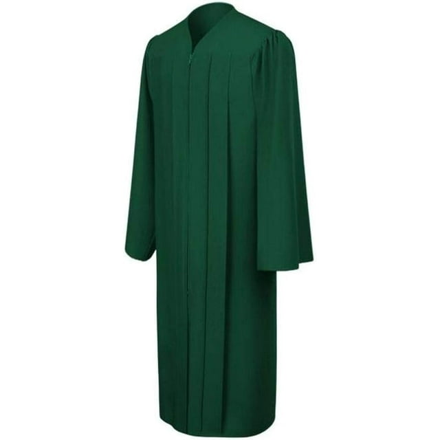CLERKMANS Unisex Adult Matte Graduation Gown & Robe, Hunter, 1 PCS ...