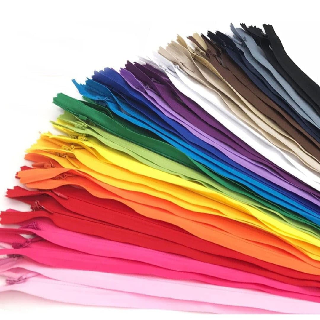 CLEZARO Pack of 24 PCS Colorful 16 inch42 cm Tailoring Concealed Zip ...