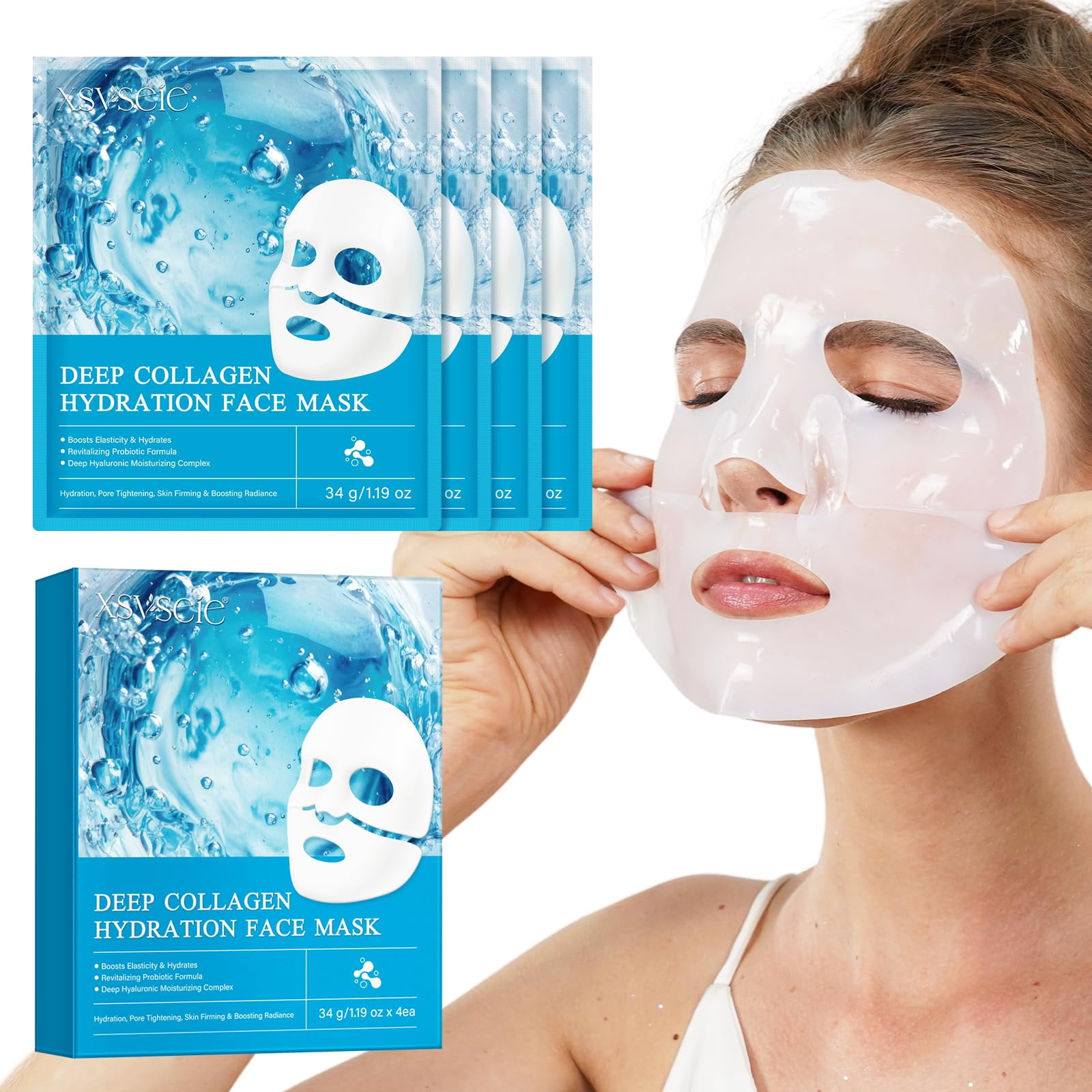 CLFJLXYX Collagen Face Mask for HYZ01 Deep Hydration，Moisture Locking ...