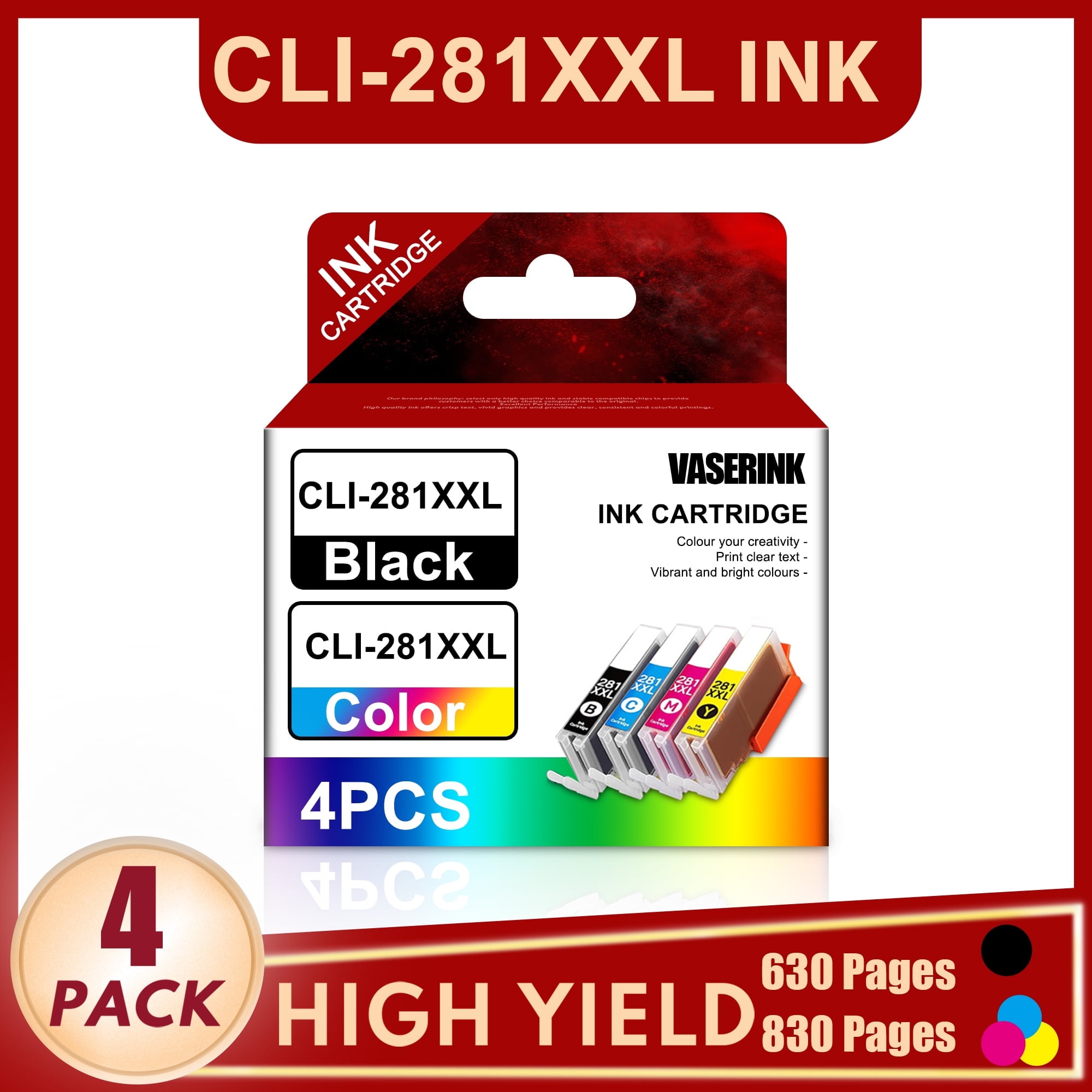 CLI-281XXL Ink cartridges Compatible for Canon CLI-281XXL ink for Canon ...