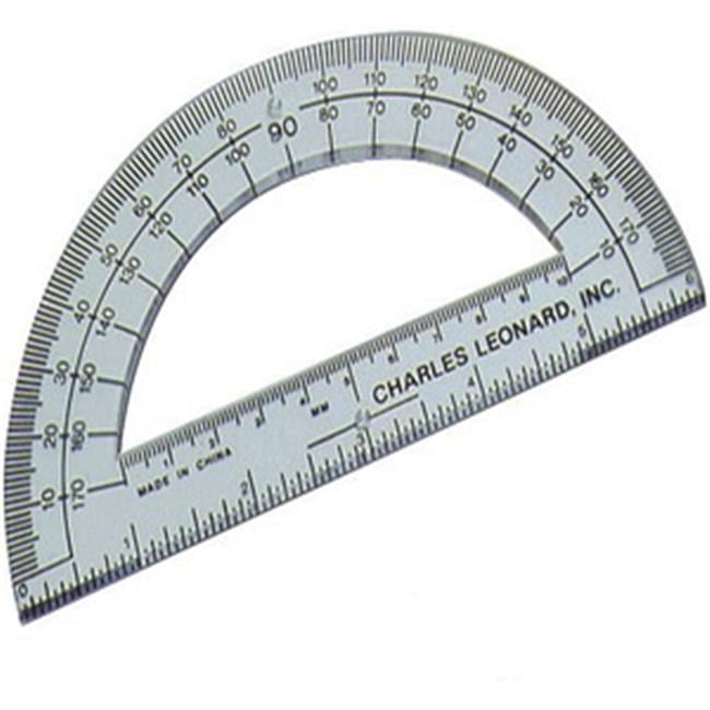 CLI LEO77106 6 in. Plastic Open Center Protractor, Clear - Walmart.com