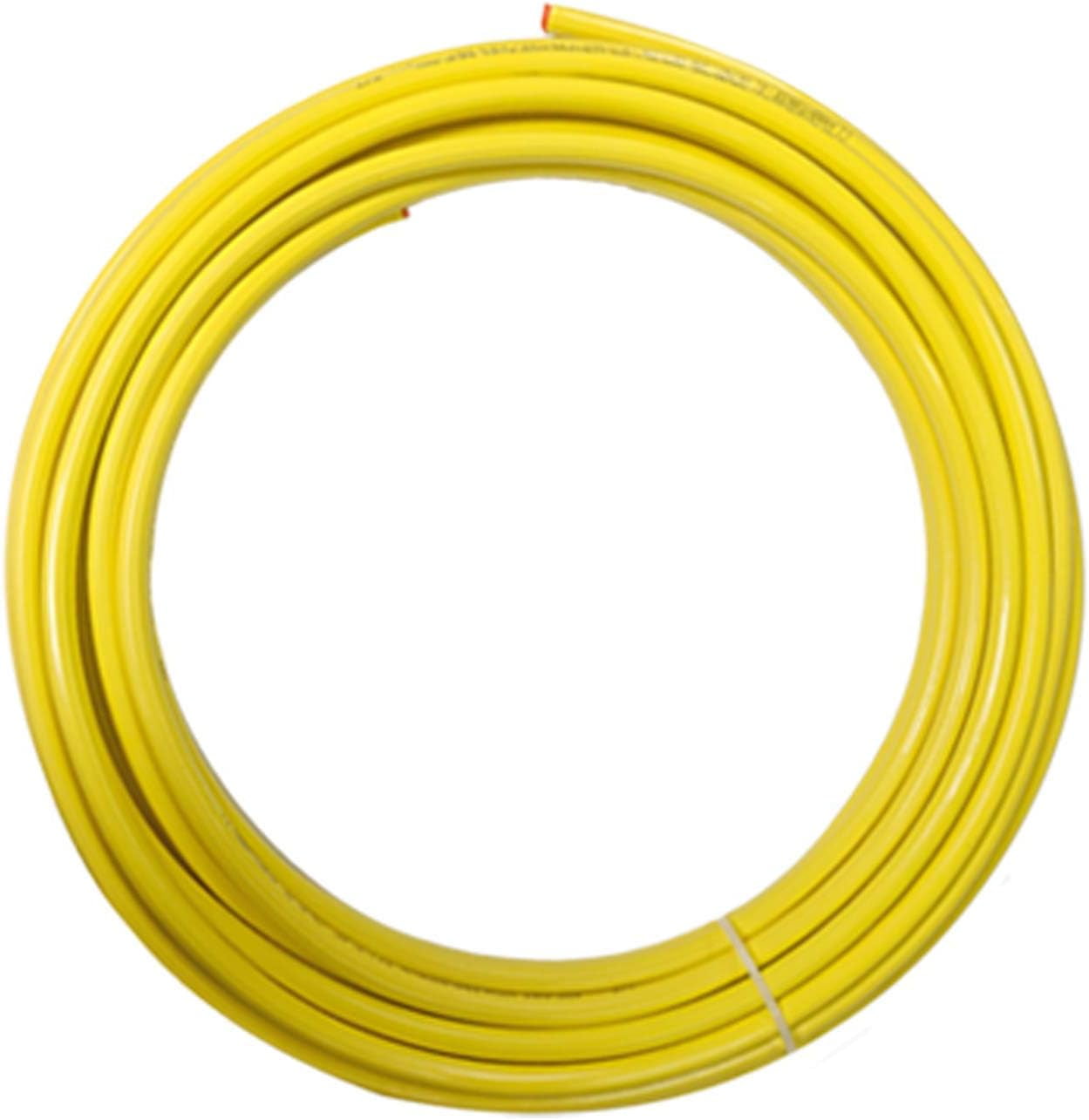 CLI Readi-Protector - 1/2" OD x 50' Yellow Polyethylene Jacketed Copper Tubing for Gas Service ...