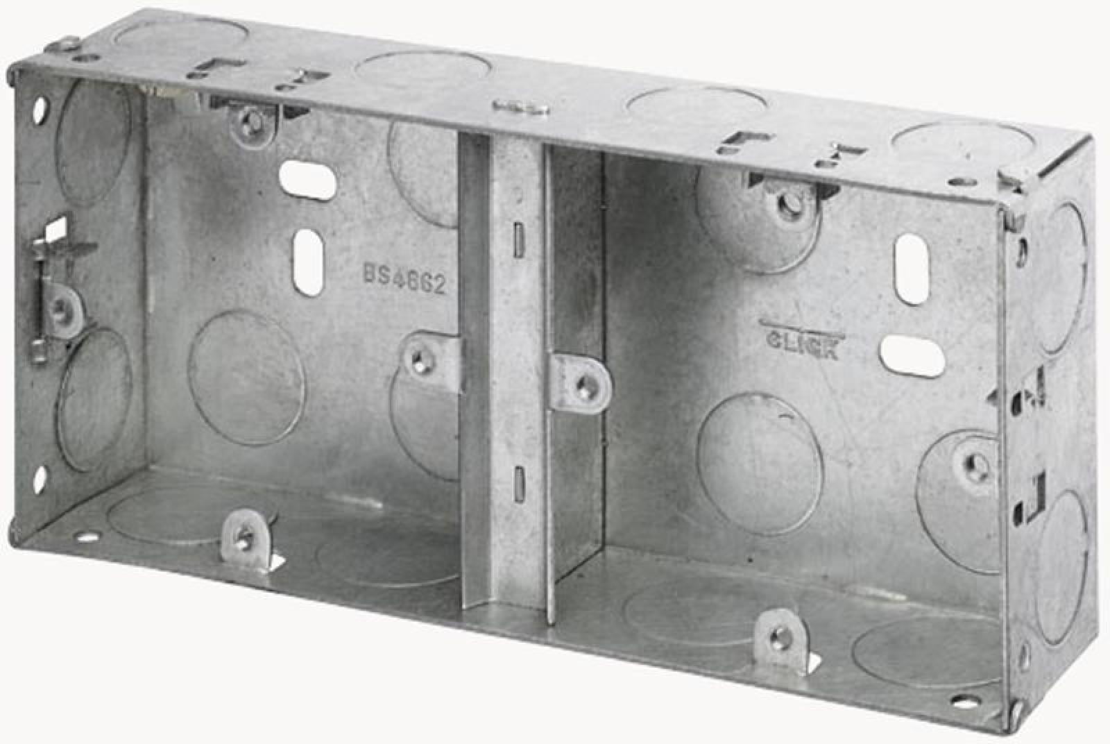 CLICK - Steel Back Box, 1- & 1-Gang Dual, 35mm (D) - Walmart.com