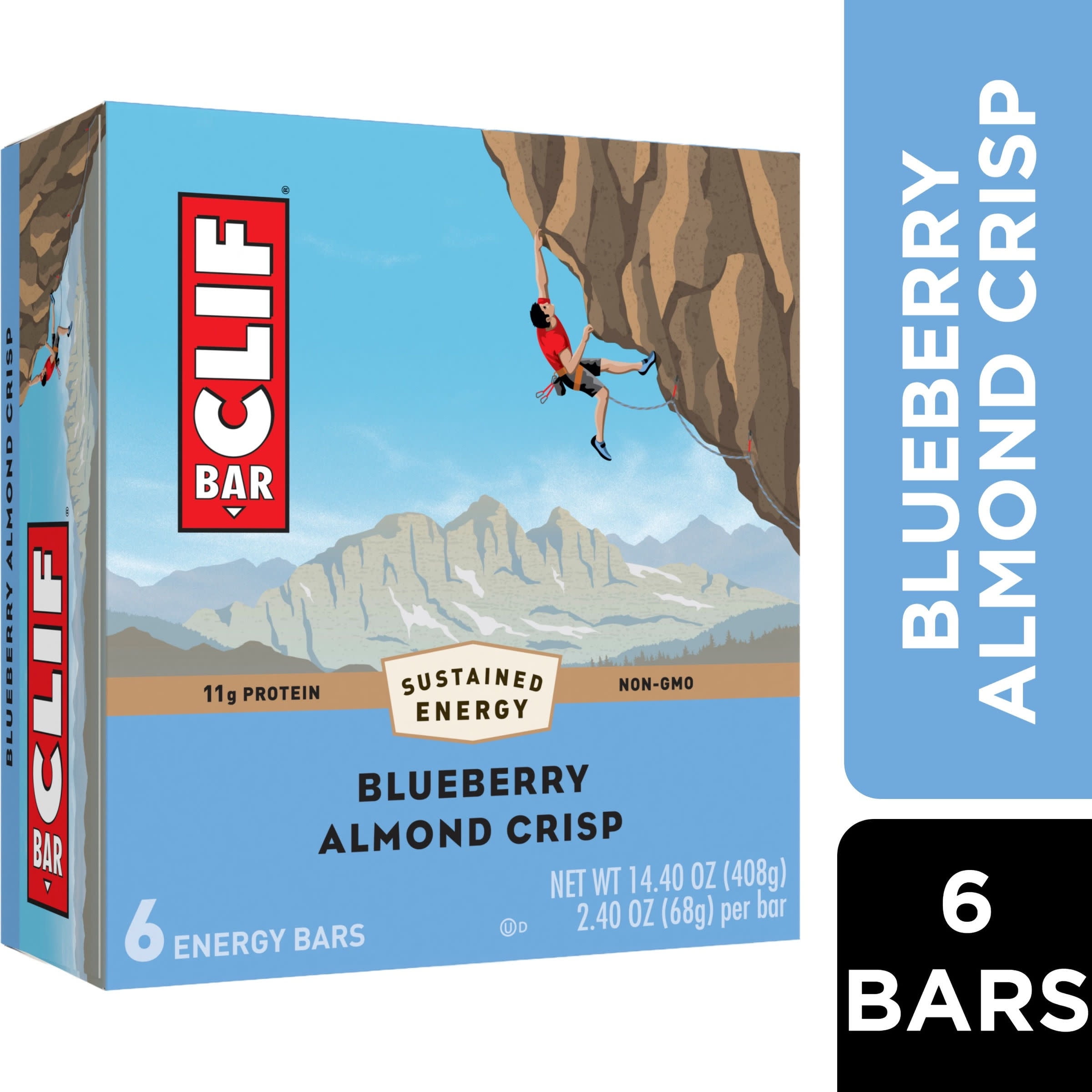 CLIF BAR - Blueberry Almond Crisp - Made with Organic Oats - 11g ...