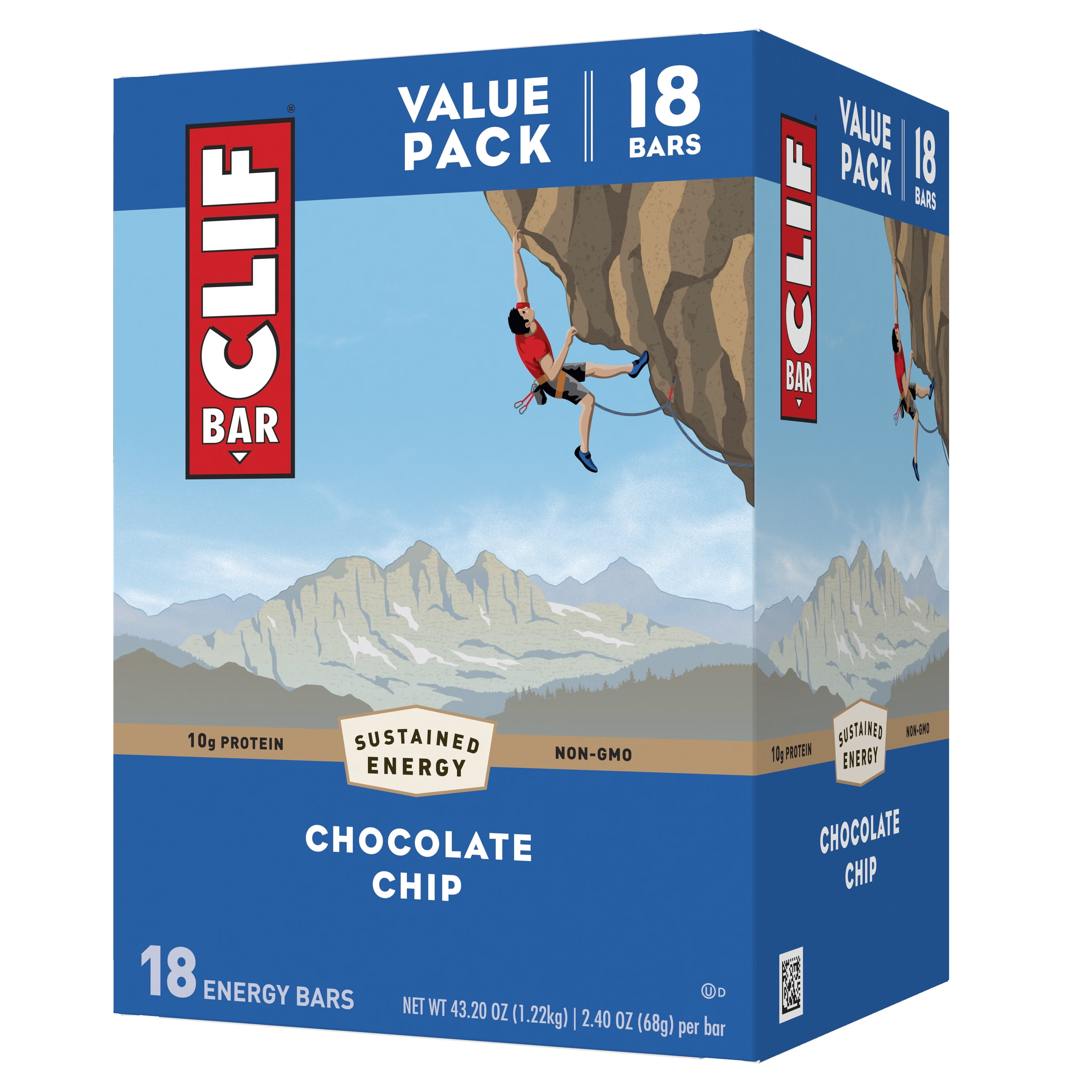 CLIF BAR Energy Bars - Organic Oats, Chocolate Chip, Non-GMO, Plant ...