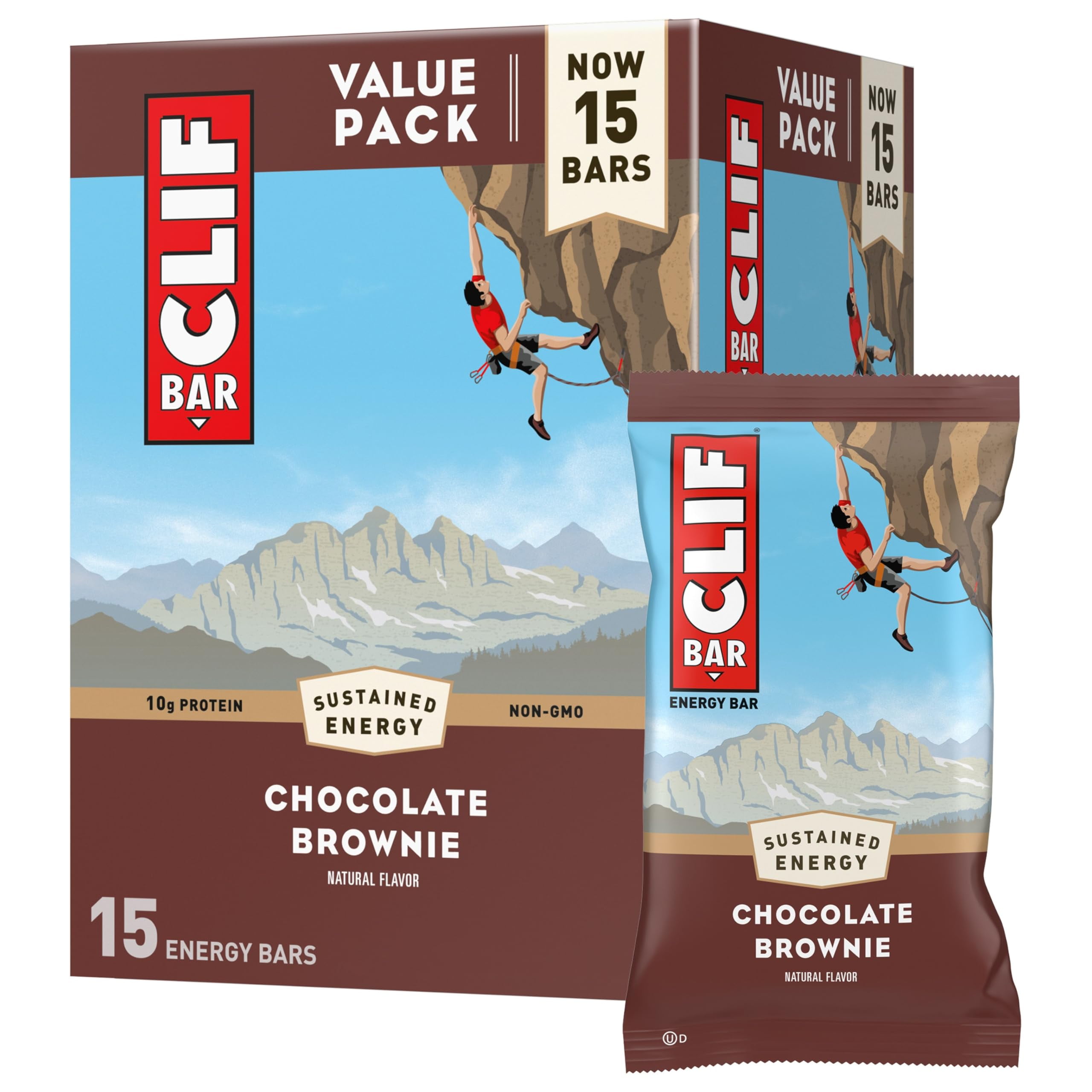 CLIF BAR - Chocolate KEF16 Brownie Flavor - Made with Organic Oats ...