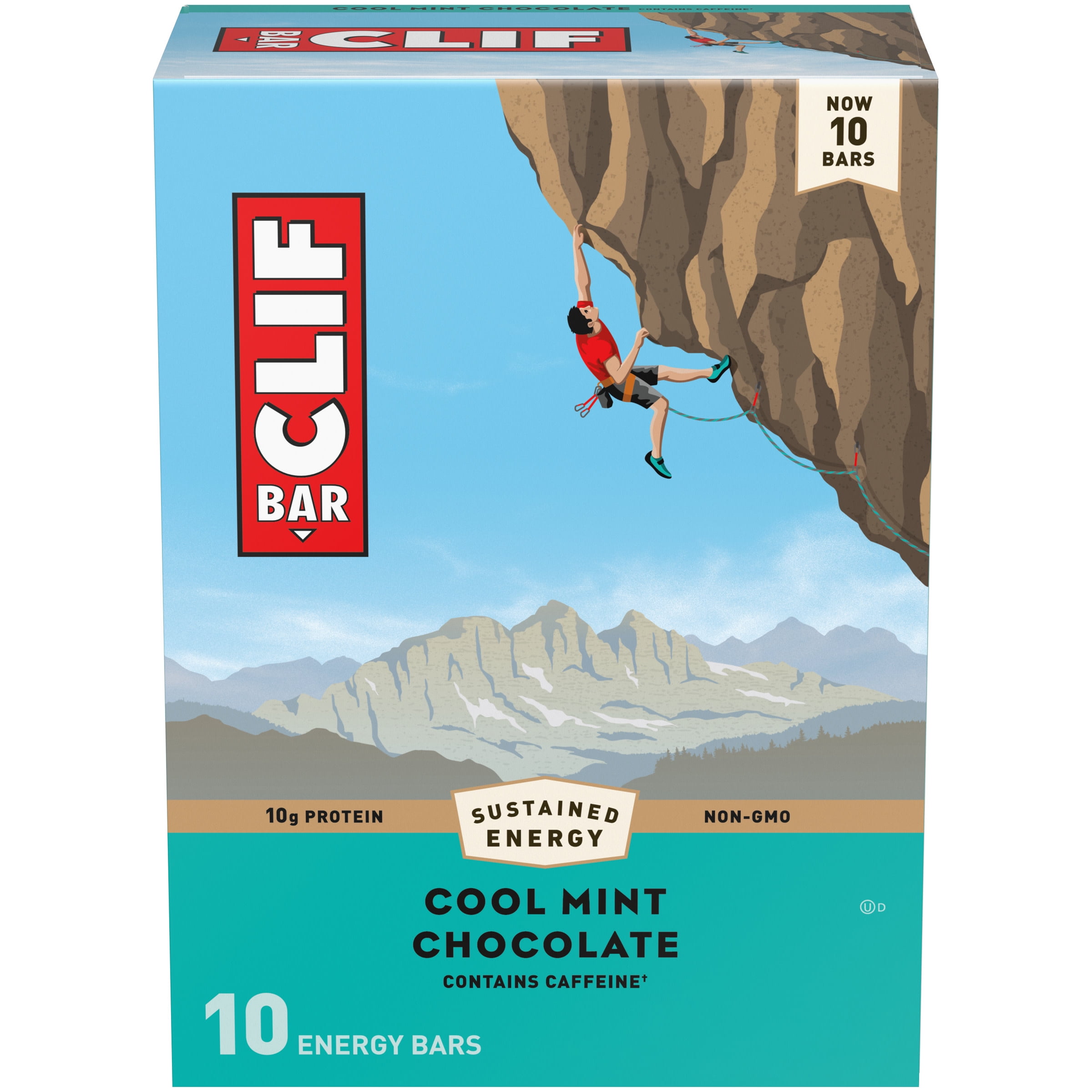 CLIF BAR - Cool Mint Chocolate with Caffeine - Made with Organic Oats ...