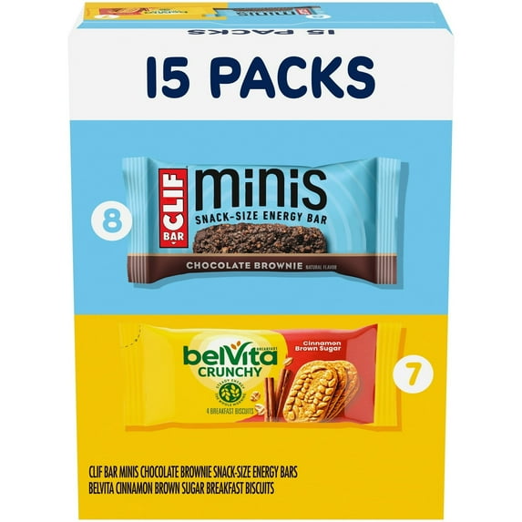 CLIF BAR Minis Energy Bars & belVita Crunchy Breakfast Biscuits, Snack ...