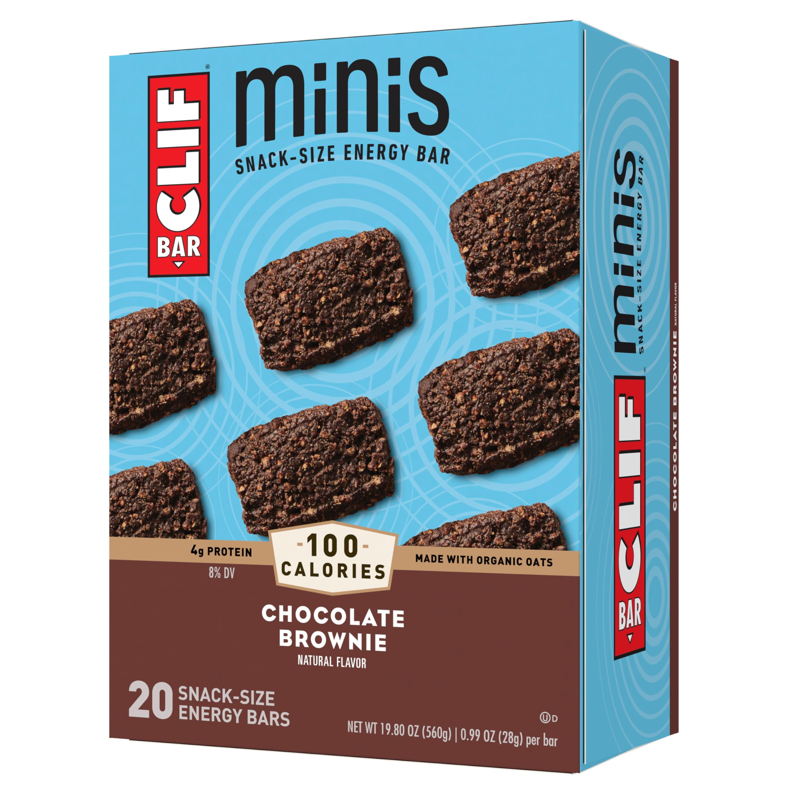 CLIF BAR Minis - Chocolate Brownie AIS1 Flavor - Made with Organic Oats - 4g Protein - Non-GMO ...