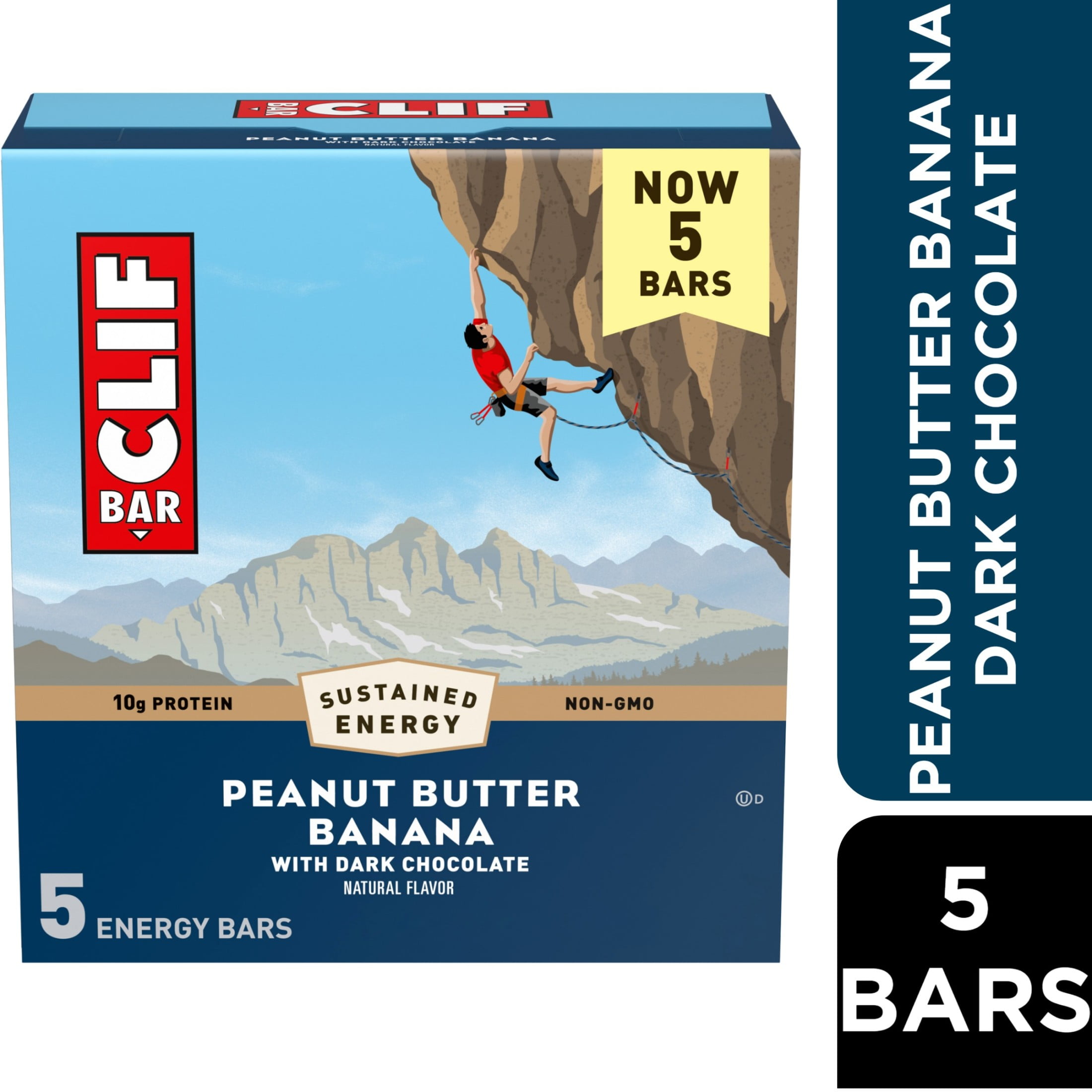 CLIF BAR Peanut Butter Banana with Dark Chocolate Flavor Energy Bars ...