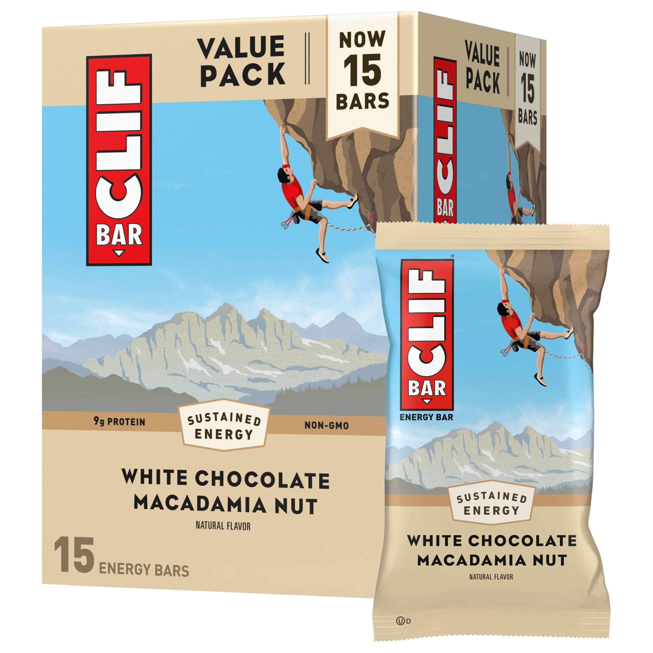 CLIF BAR - White Chocolate Macadamia ITL1 Nut Flavor - Made with ...
