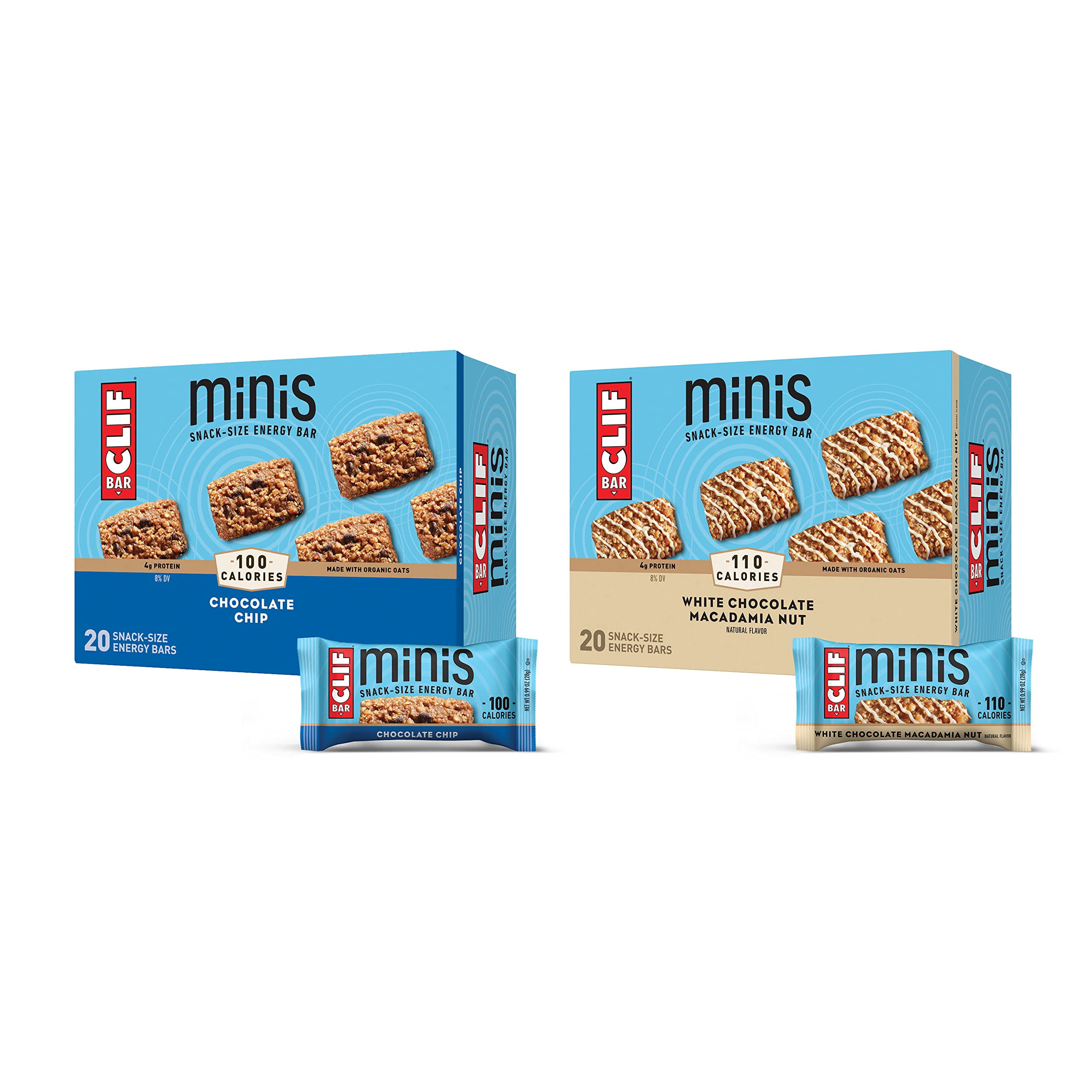 CLIF BARS - Mini Energy Bars - Chocolate Chip - 20 Count + CLIF BARS ...