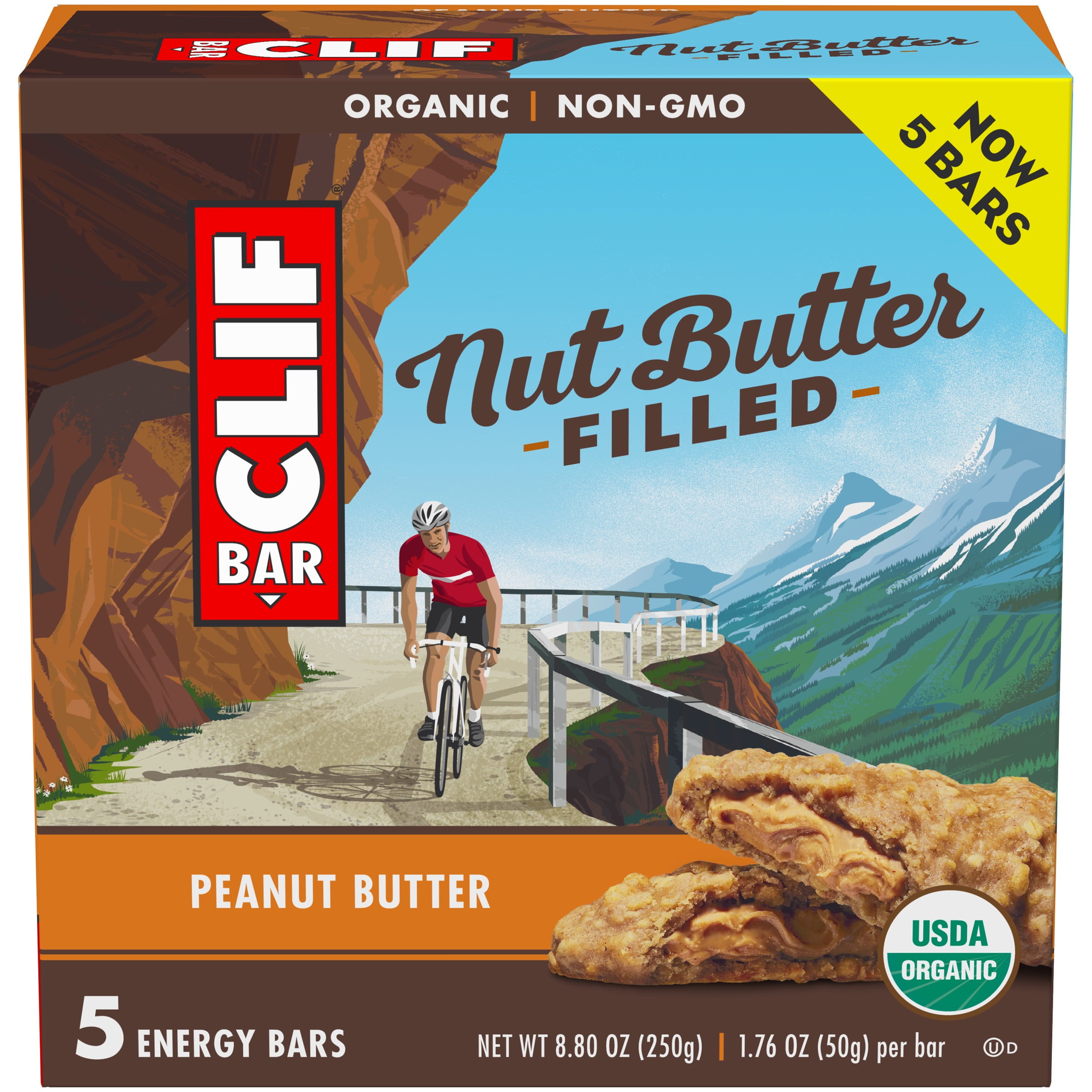 CLIF Bar® Peanut Butter Nut Butter Bar 5-1.76 oz. Bars - Walmart.com
