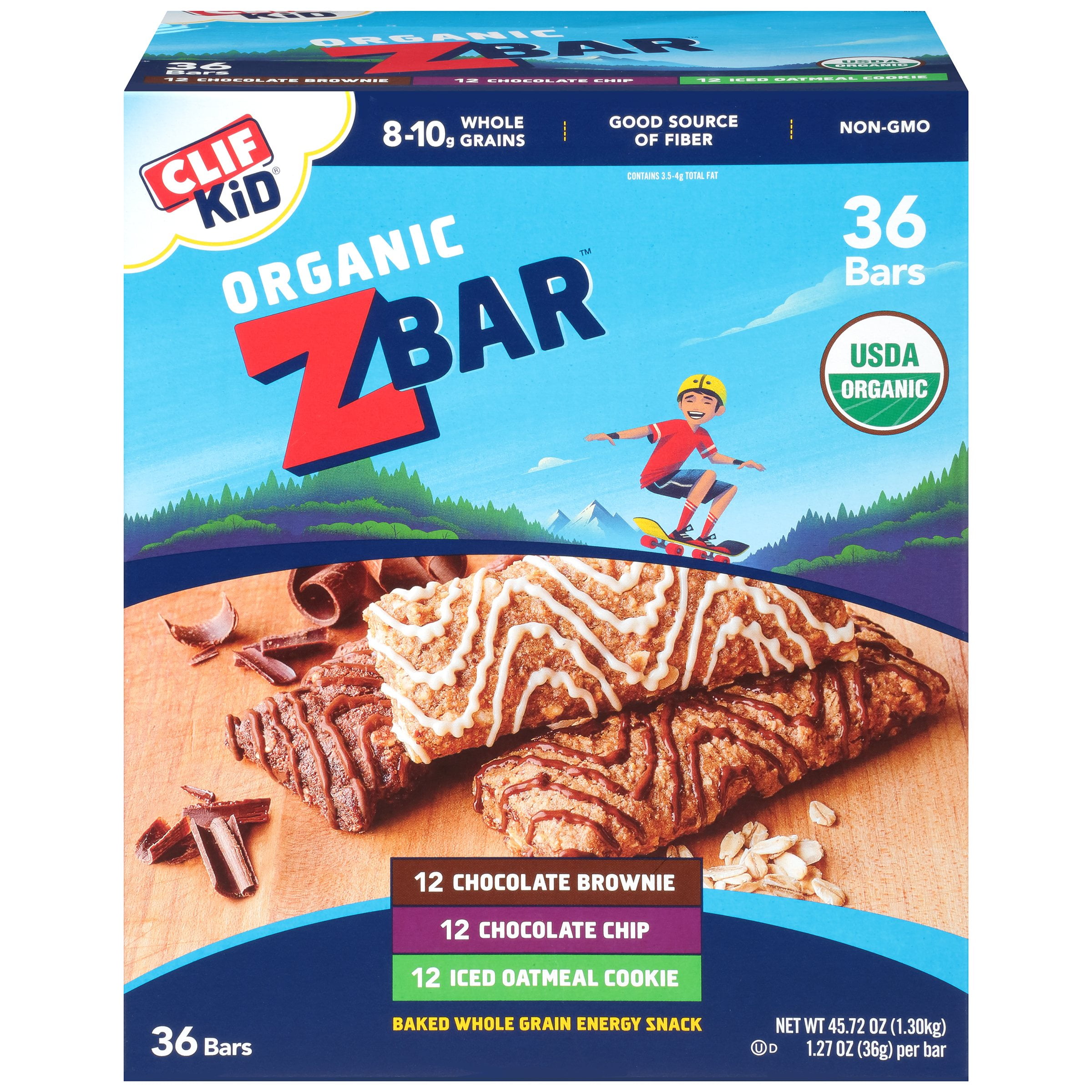CLIF Kid® Organic Zbar™ Variety Pack 36-1.27 oz. Wrapper - Walmart.com