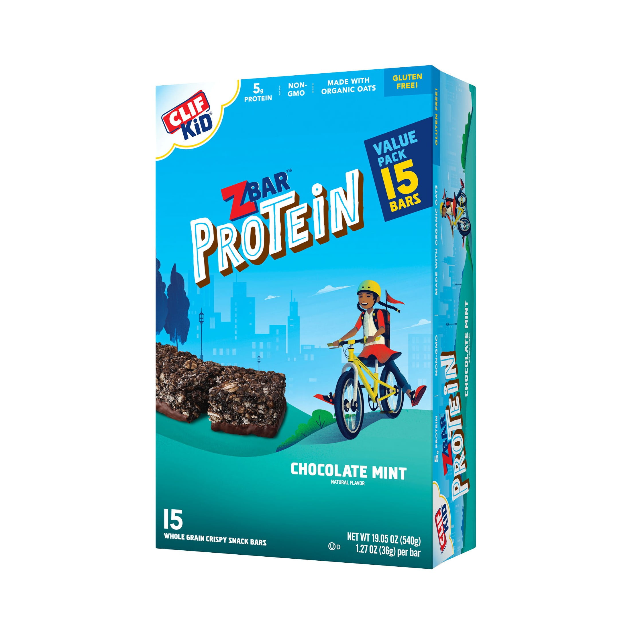 CLIF Kid ZBAR Protein Chocolate Mint Snack Bars - 19.05oz/15ct ...