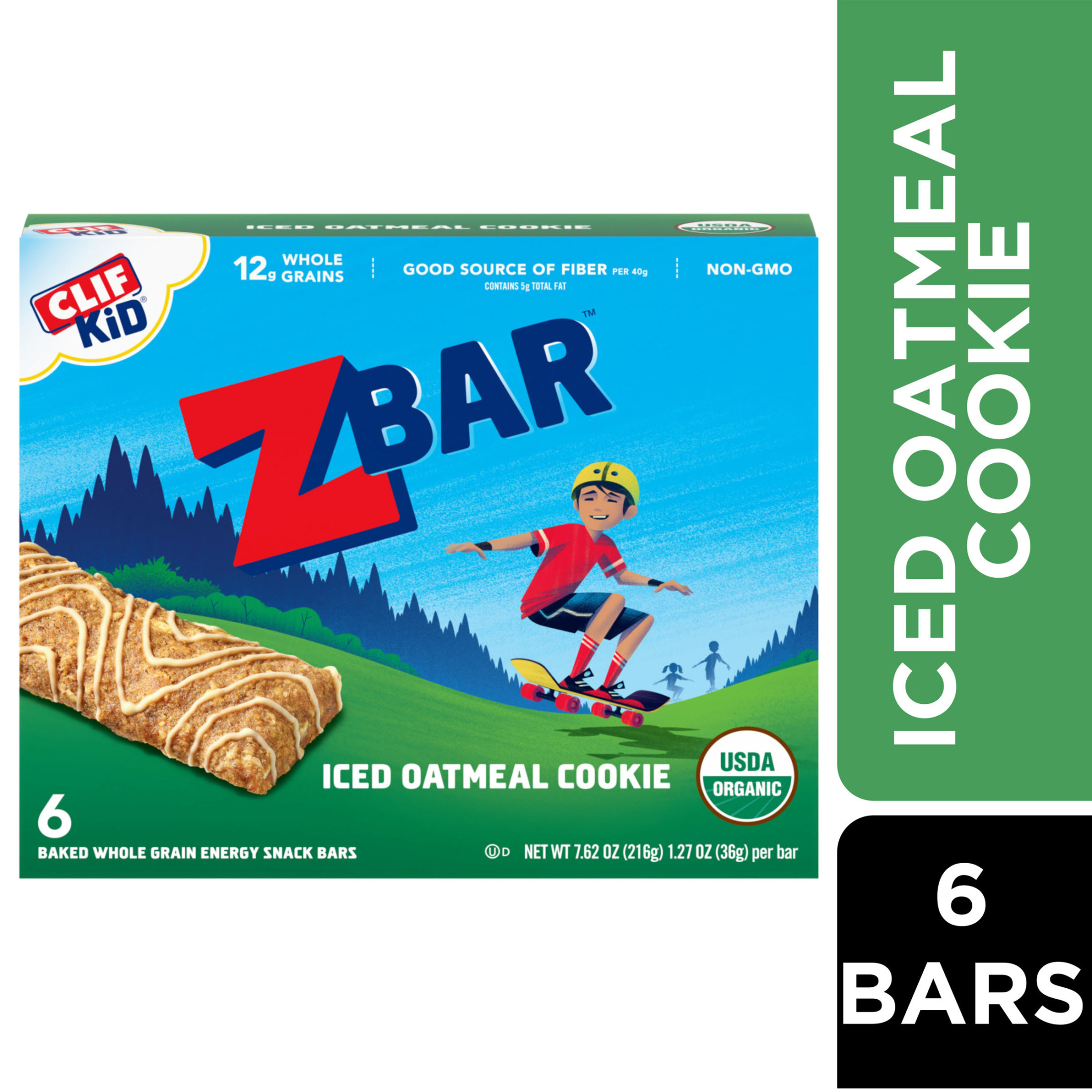 CLIF Kid Zbar - Chocolate Chip - Soft Baked Whole Grain Snack Bars ...