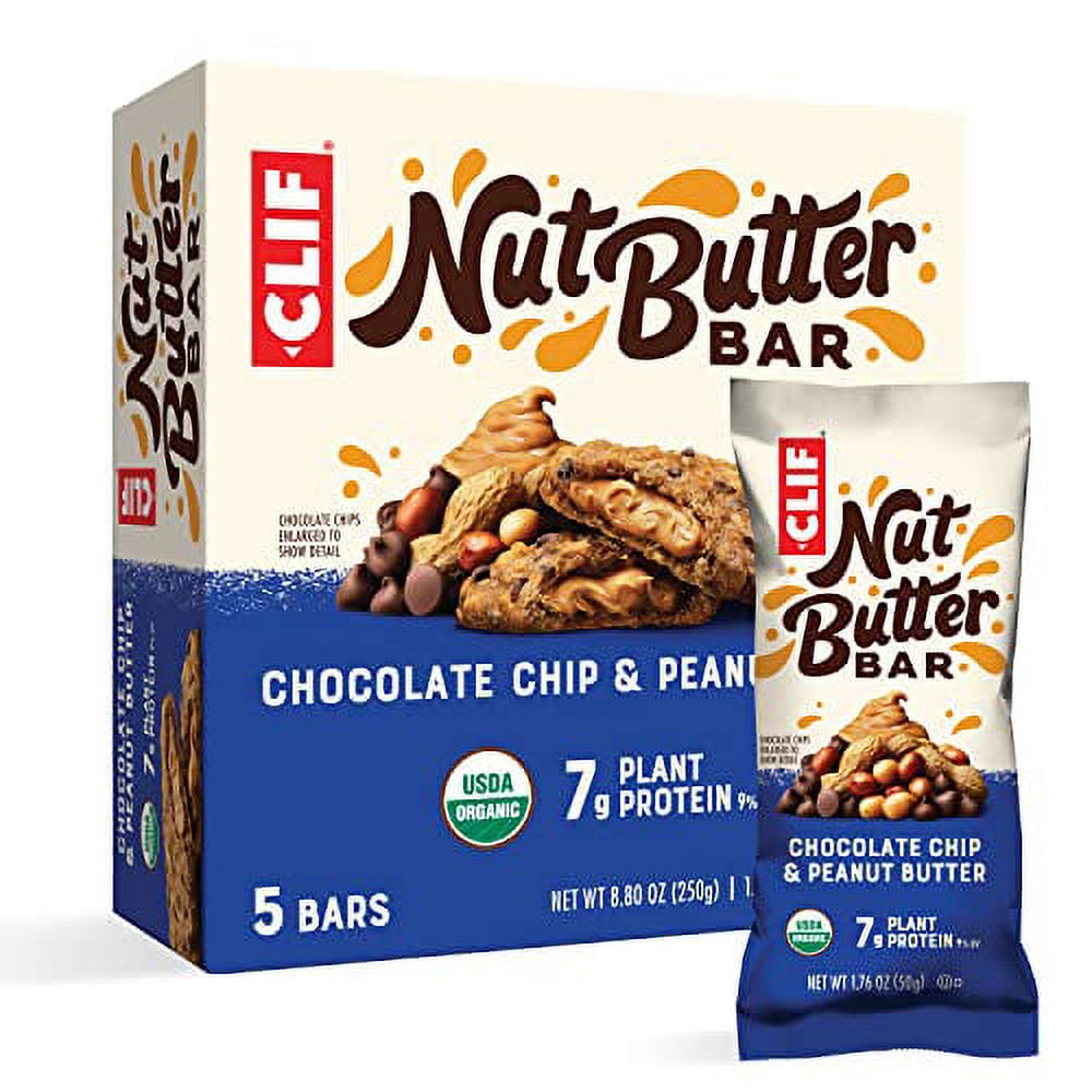 CLIF Nut Butter Bar - Organic Snack Bars - Chocolate Chip Peanut Butter ...